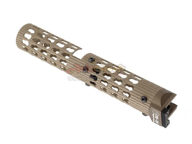 [5KU] VS-24 AK KeyMod Long Tubular Aluminium Handguard[Tan] – Asiaairsoft