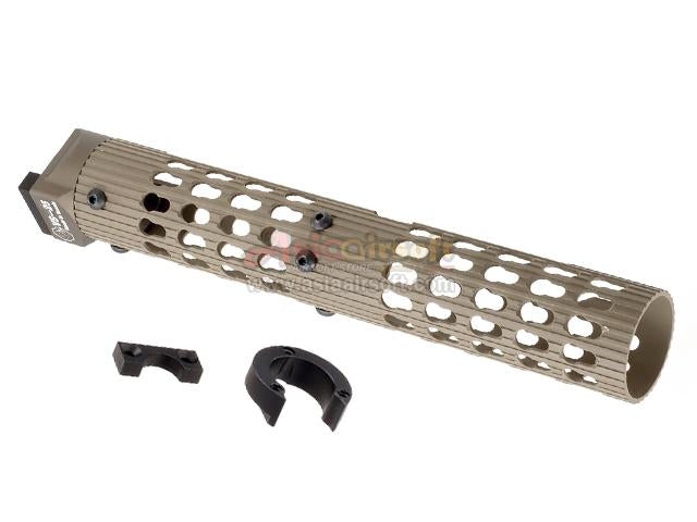 [5KU] VS-24 AK KeyMod Long Tubular Aluminium Handguard[Tan] – Asiaairsoft