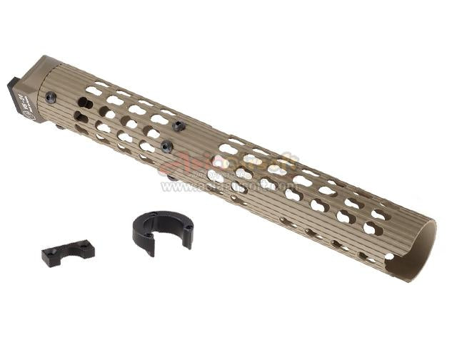 [5KU] VS-25 AK KeyMod Long Tubular Aluminium Handguard[Tan] – Asiaairsoft
