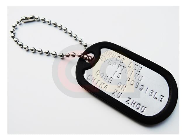 [MadDog] Blank Dog-Tag with Chain and Rubber Case [Custom Emboss ...