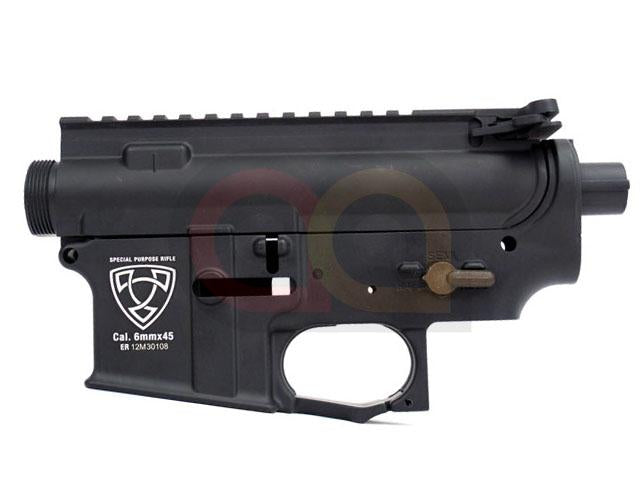[APS] Logo Upper & Lower Metal Body Receiver for M4/M16 AEG[BLK ...