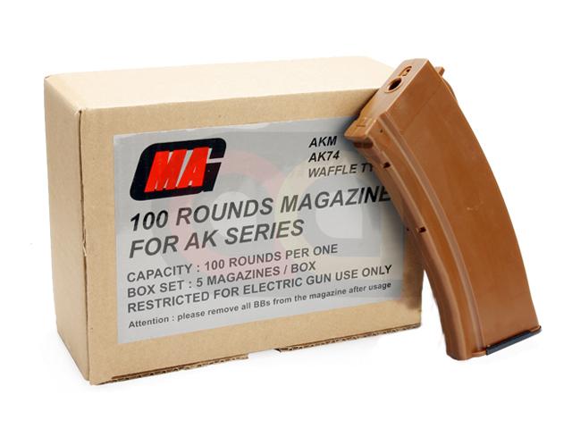 [MAG] AKM 100rds Magazine[For Tokyo Marui AK47][5pcs/Set][Bakelite ...