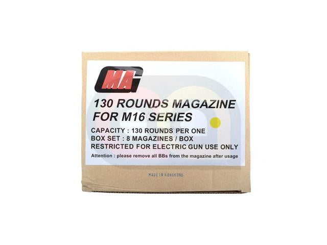 [MAG] M16 130rds Plastic Magazine Box Set[8pcs/Set][sand] – Asiaairsoft