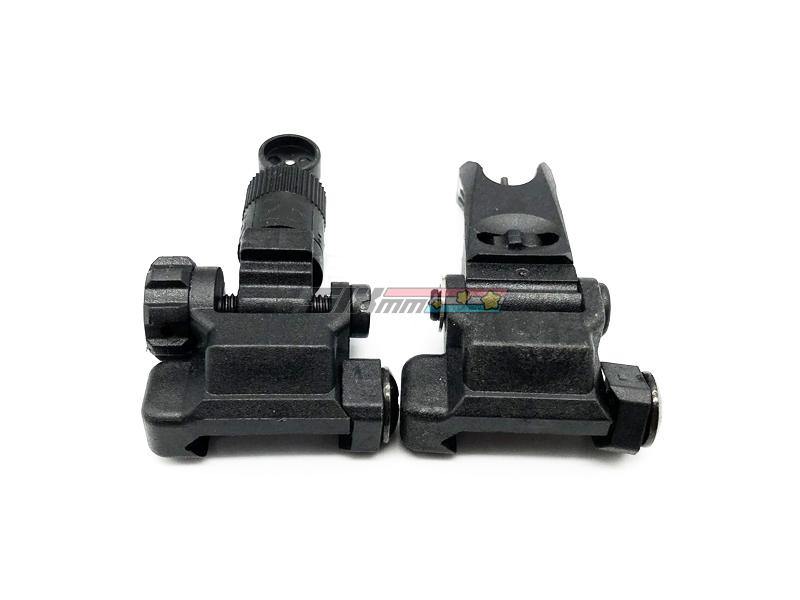 [Army Force] Mirco KAC 600m Flip Up Front & Rear Sight Set[Nylon Plast ...
